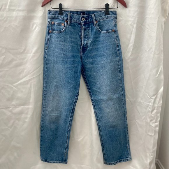 GAP | Jeans | Gap Core Denim Button Fly Crop Straight Skinny Jeans ...